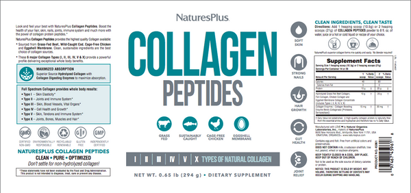 Nature's Plus - Collagen Peptides powder | Pure Living